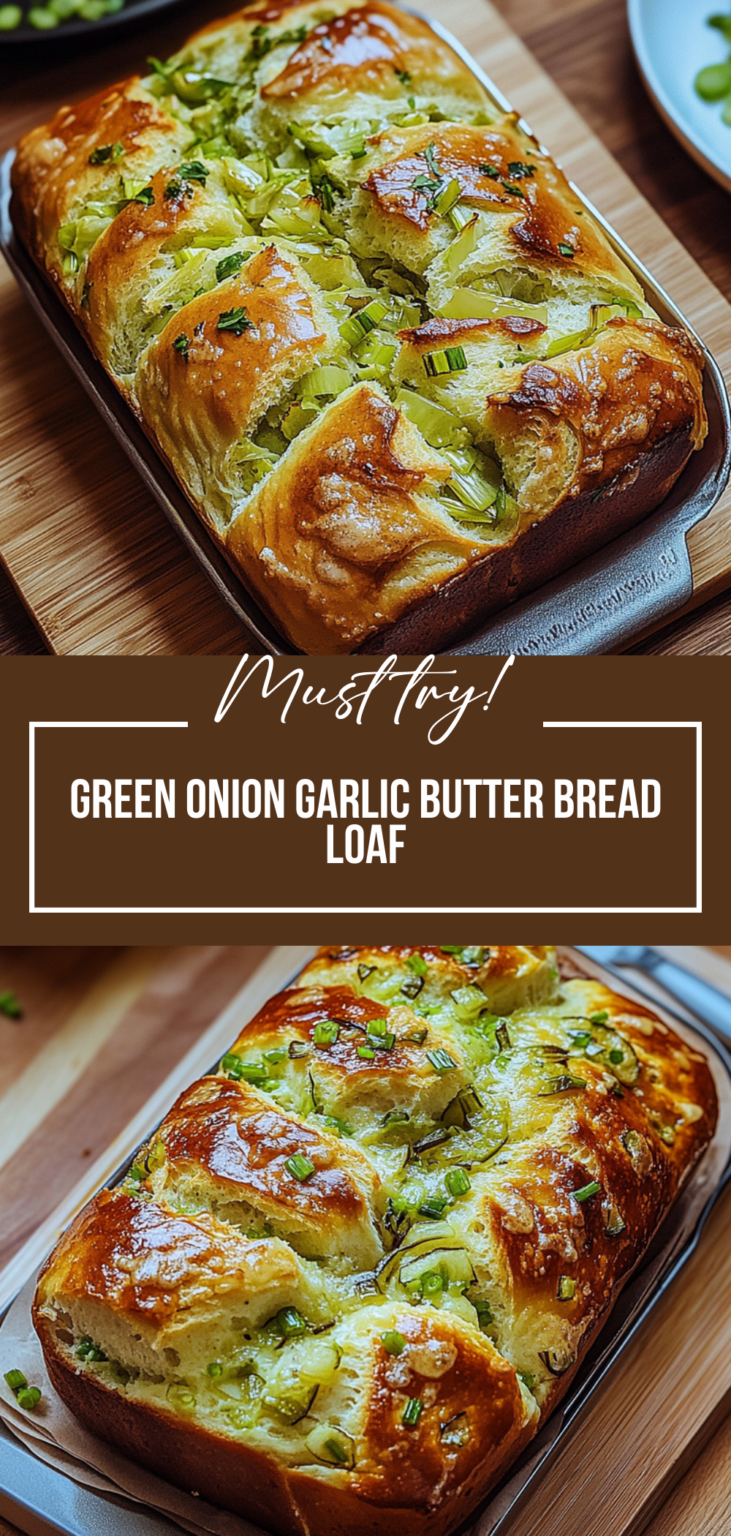 Irresistible Green Onion Garlic Butter Bread Loaf Recipe - The Only Pets