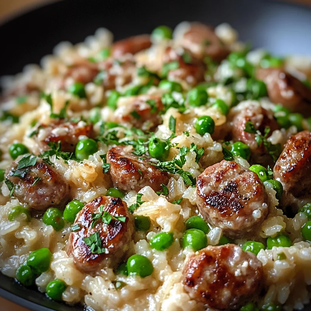 One Pan Creamy Honey Parmesan Sausage And Rice